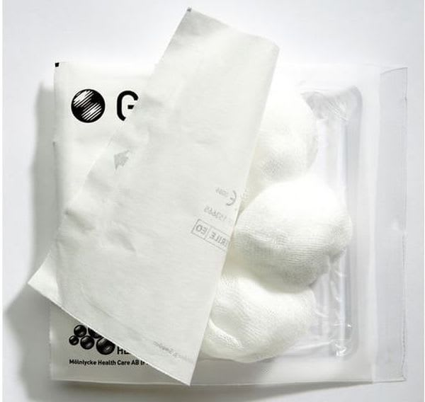 TUPFER NR 4 STERILE RUND Ø75MM 120 STK (5X24 STK) MØLNLYCKE Jacobsen Dental