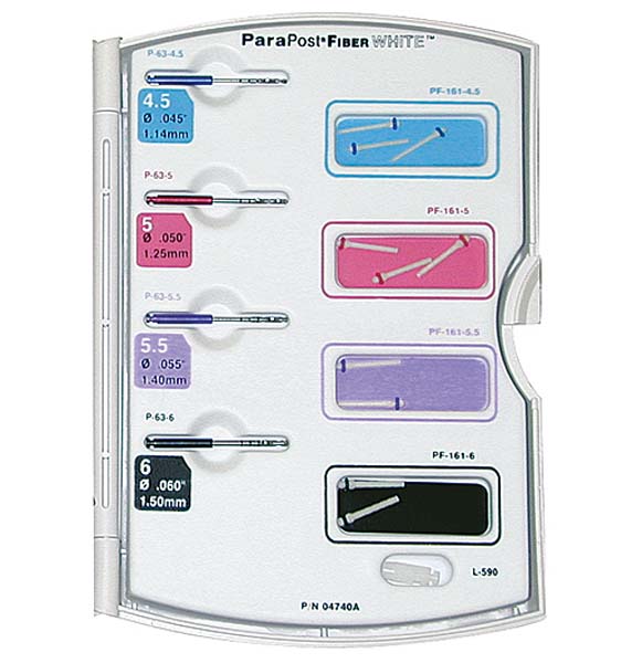 STIFTER PARAPOST FIBER WHITE PF161-4,5 BLÅ COLTENE Jacobsen Dental