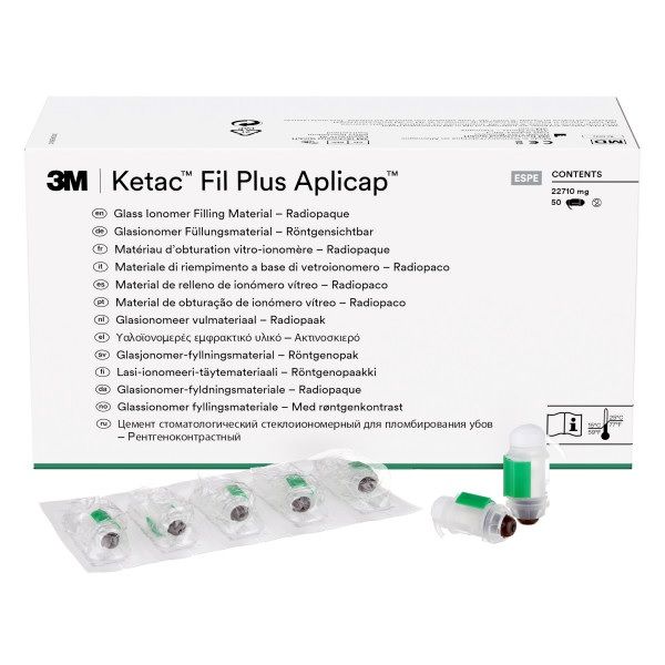 KETAC FIL PLUS APLICAP A4 GUL BRUN 50 STK 3MESPE Jacobsen Dental