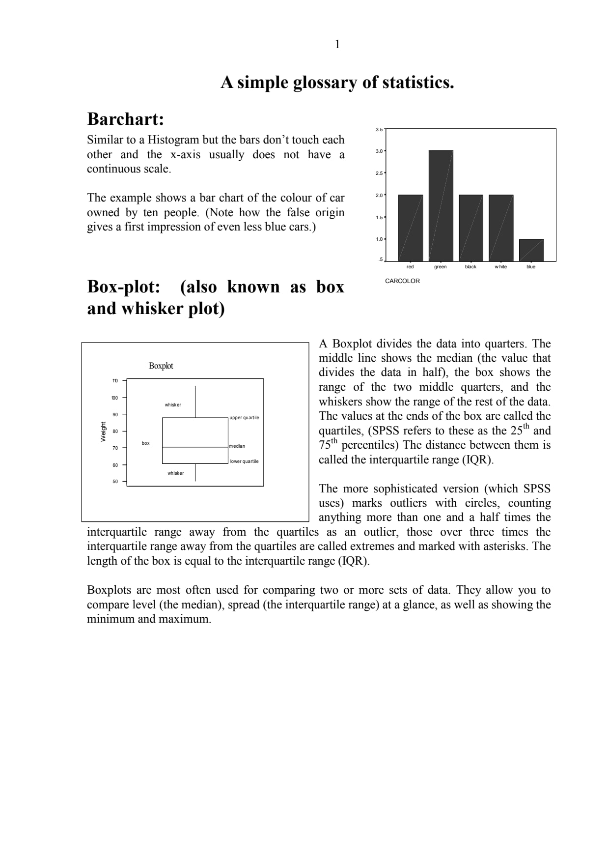 A simple glossary of statistics (19 pages) - ZVENIA