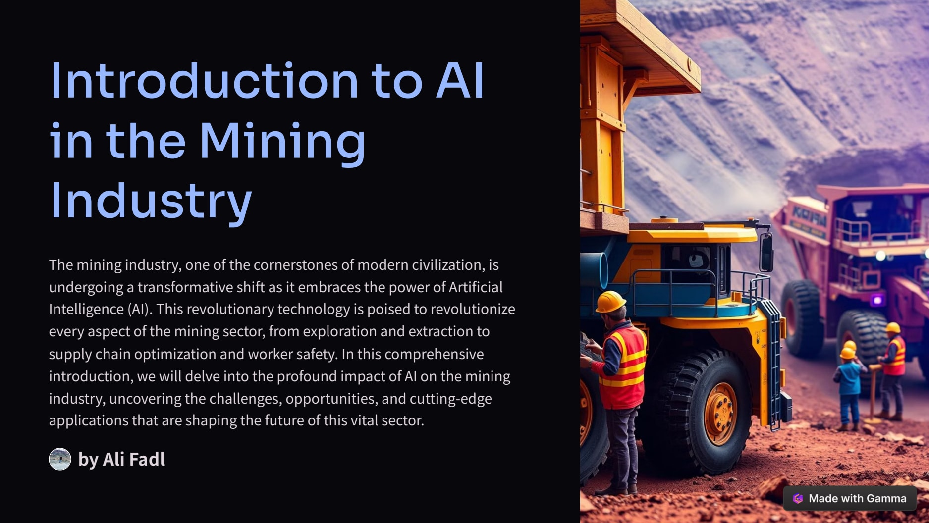 Introduction to AI in the Mining Industry (8 pages) - ZVENIA