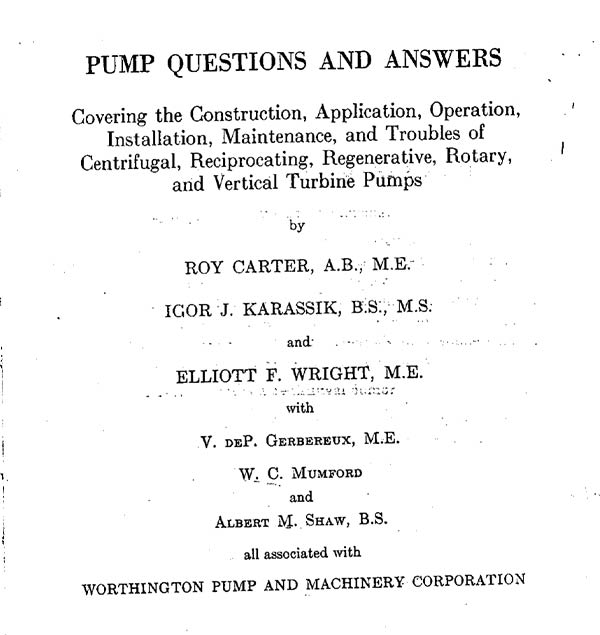Pump Questions and Answers (256 pages) - ZVENIA