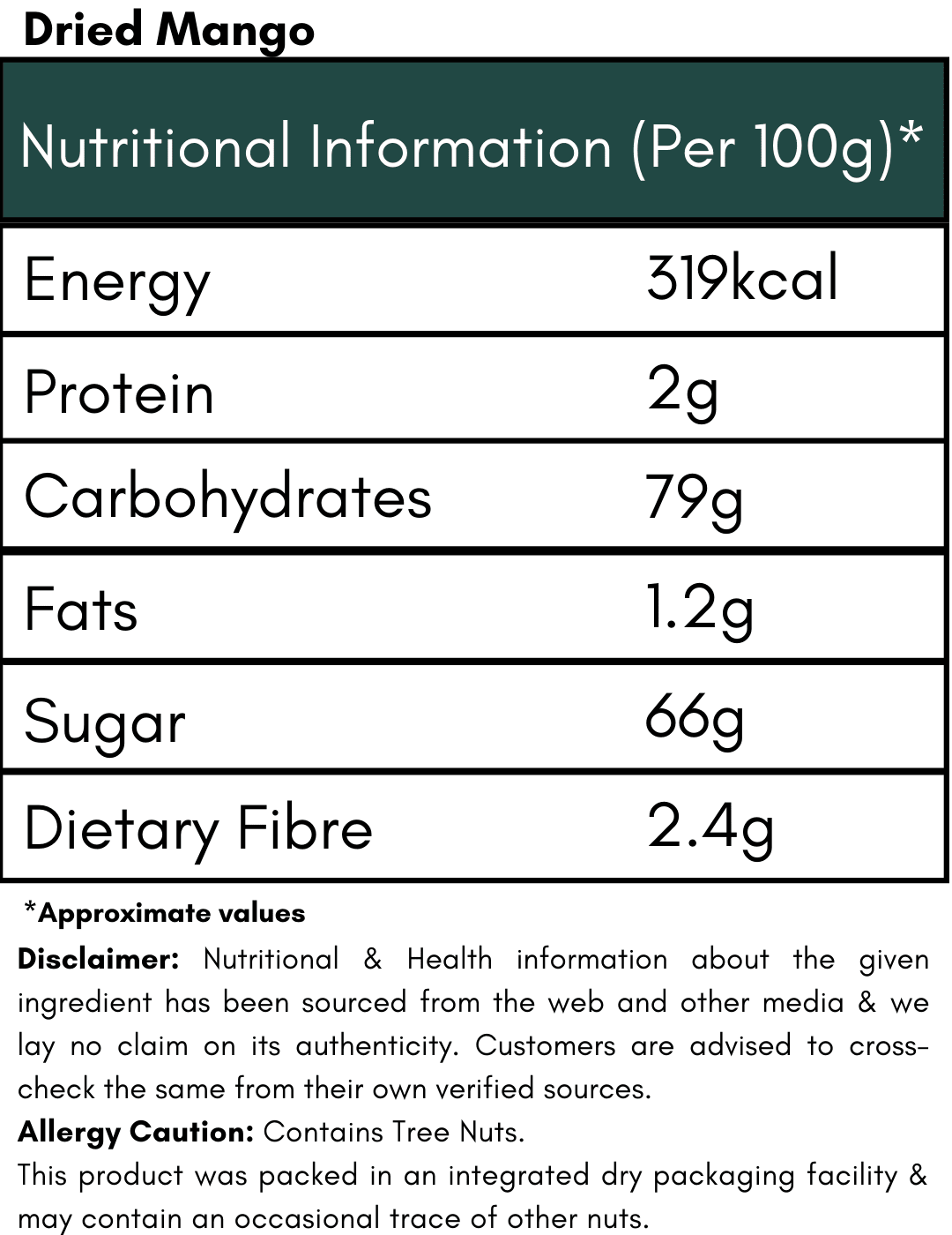 Dried Mango - Tashi Foods