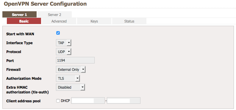Setting up OpenVPN on Tomato for Tunnelblick client