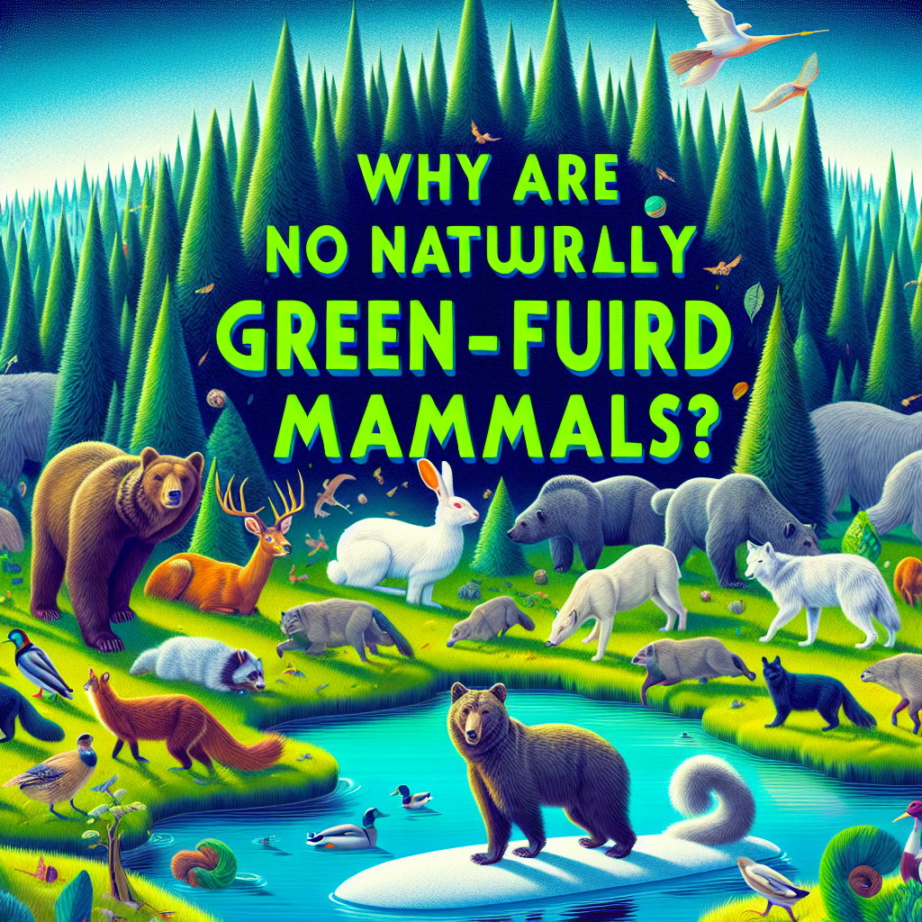 Why are there no naturally green-furred mammals? | UsefulBS