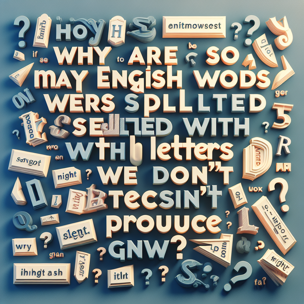 Why are so many English words spelled with letters we don't pronounce ...