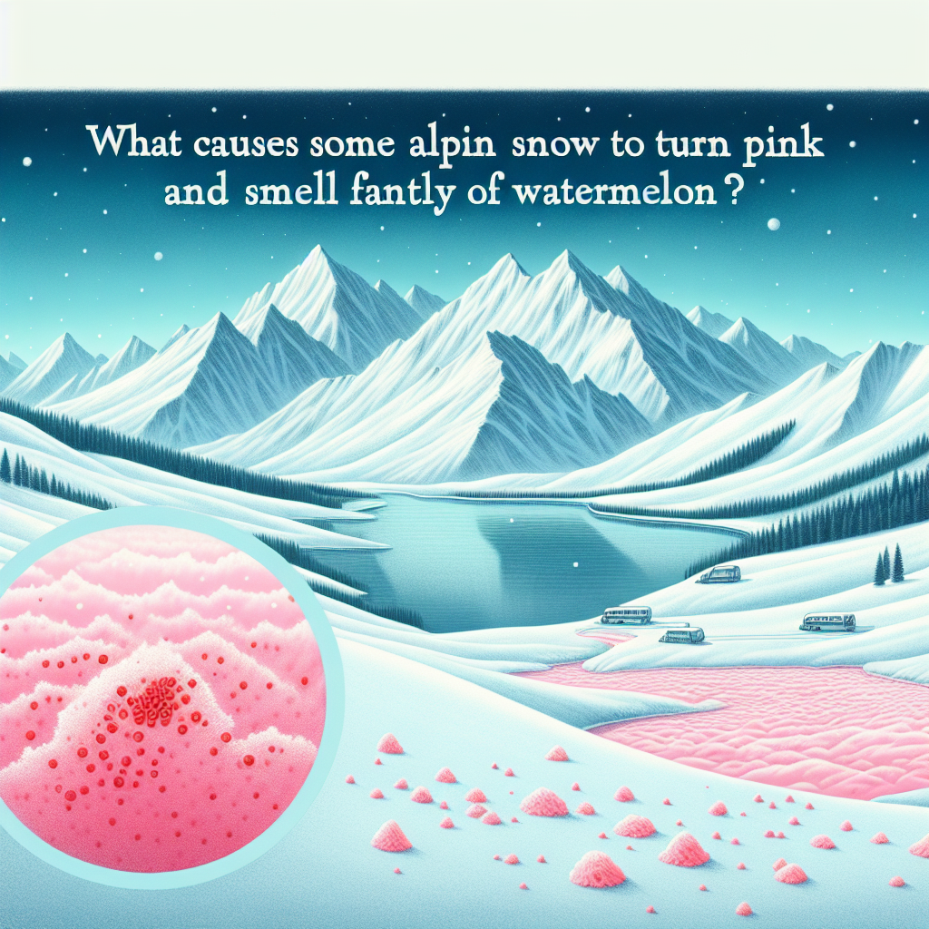 What causes some alpine snow to turn pink and smell faintly of ...
