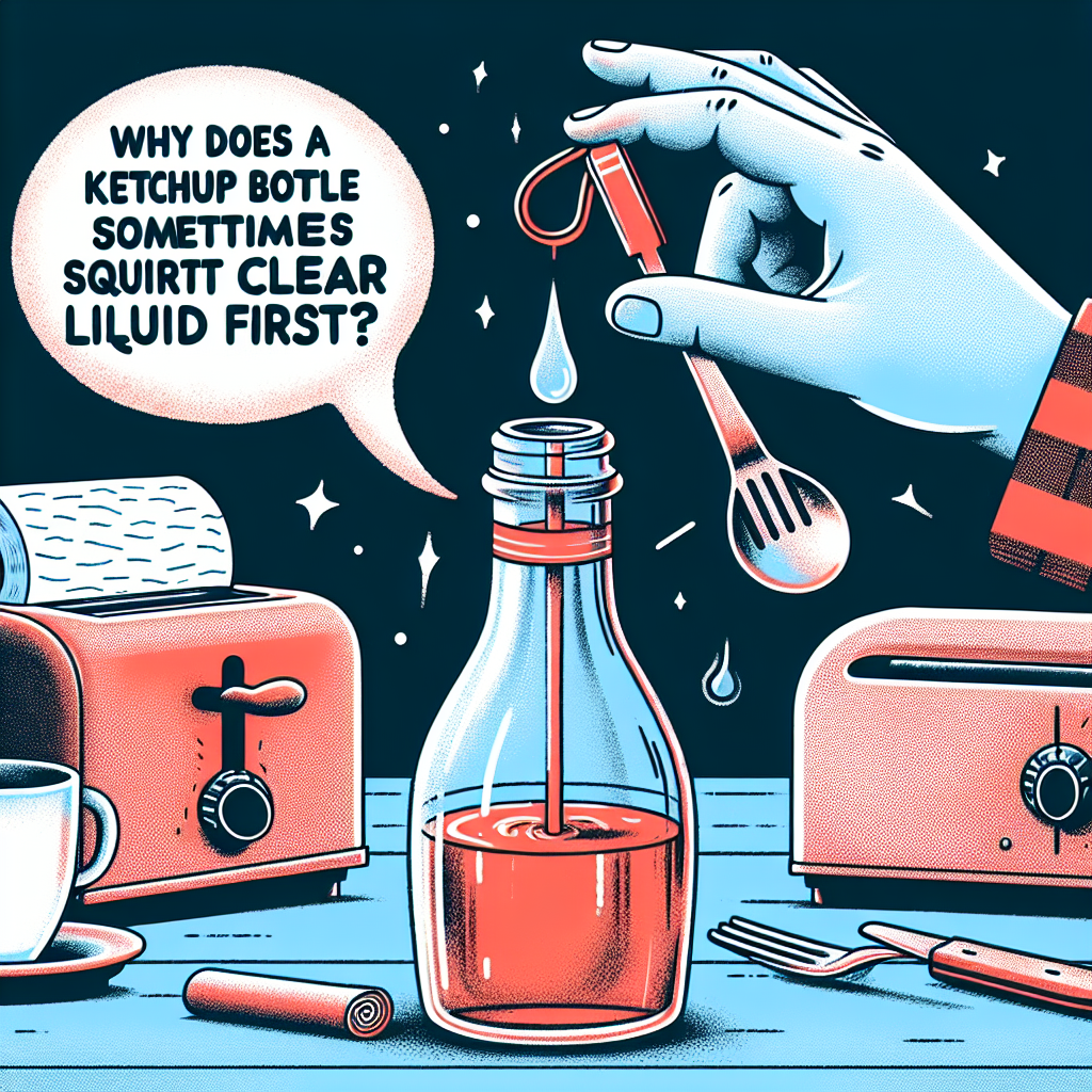 Why does a ketchup bottle sometimes squirt out clear liquid first ...