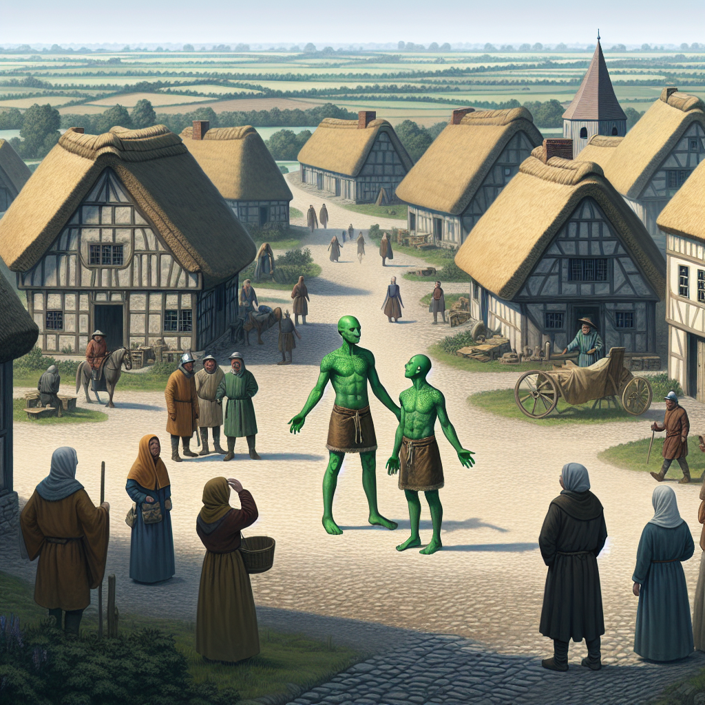 Why did a medieval village report the sudden appearance of two green ...
