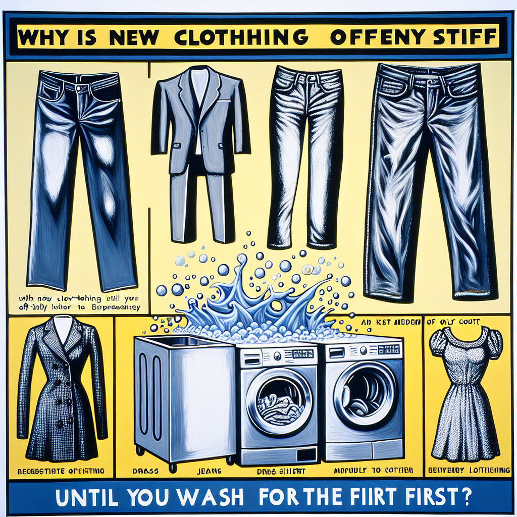Why is new clothing often stiff until you wash it for the first time ...