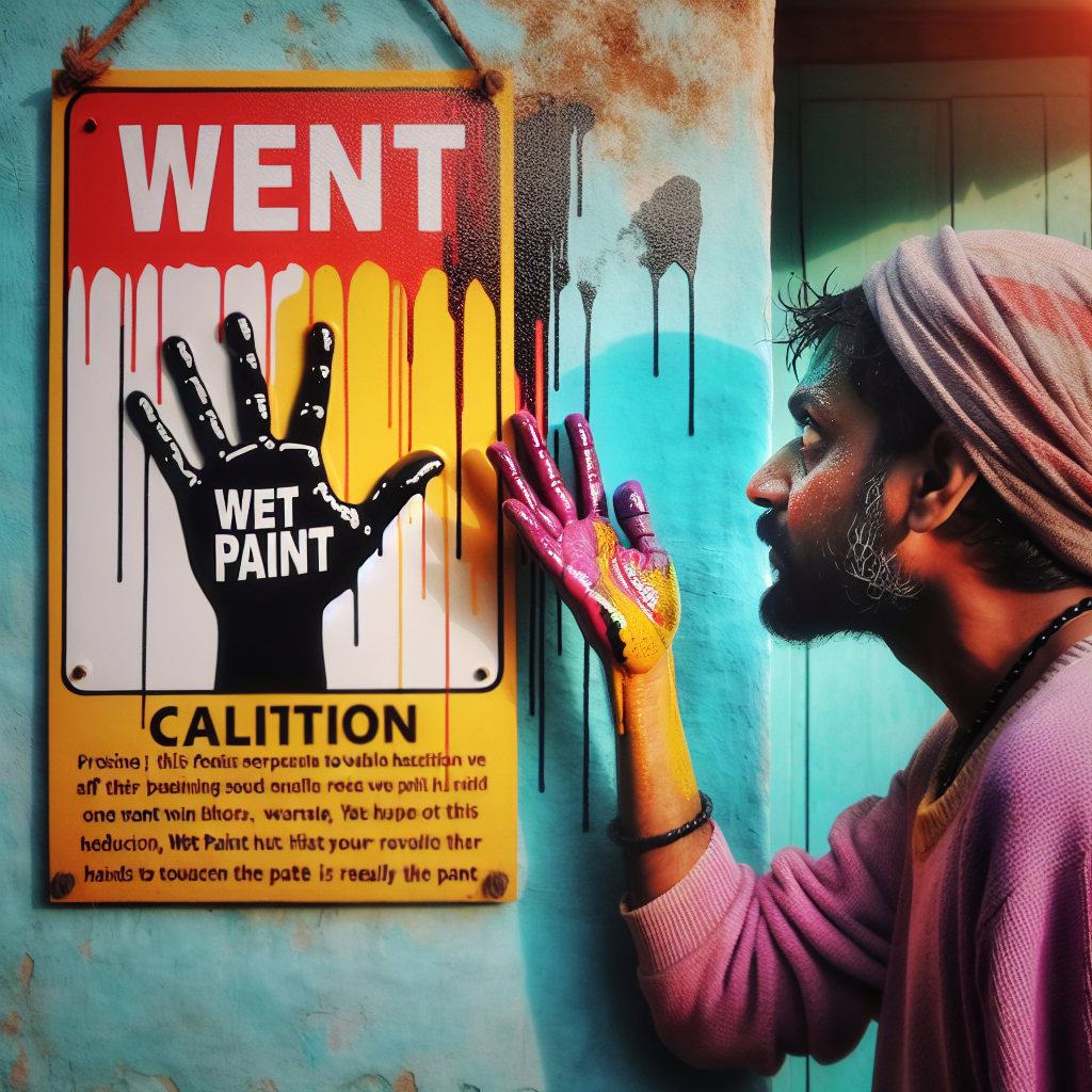 Why do we feel an urge to touch a surface that has a wet paint sign ...