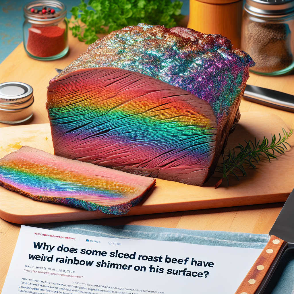 Why does some sliced roast beef have a weird rainbow shimmer on its ...