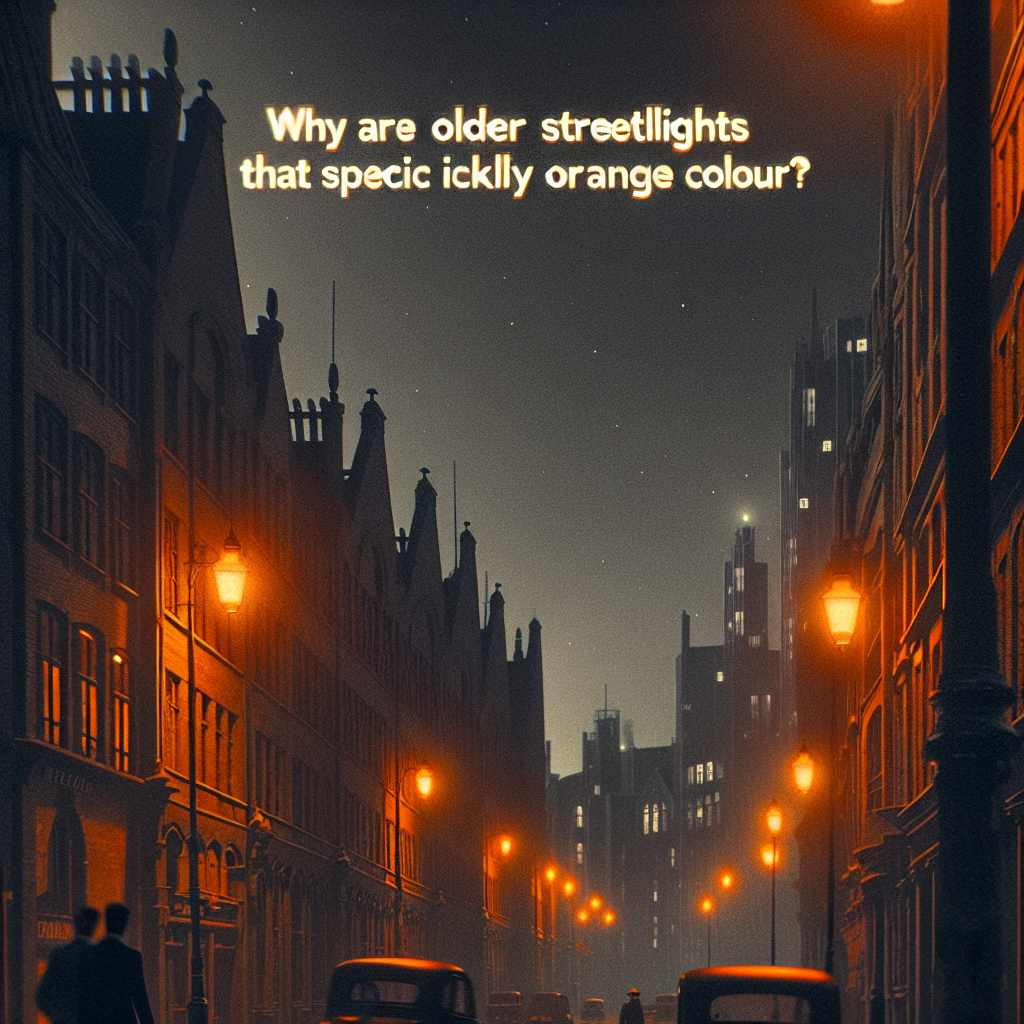Why are older streetlights that specific sickly orange color? | UsefulBS