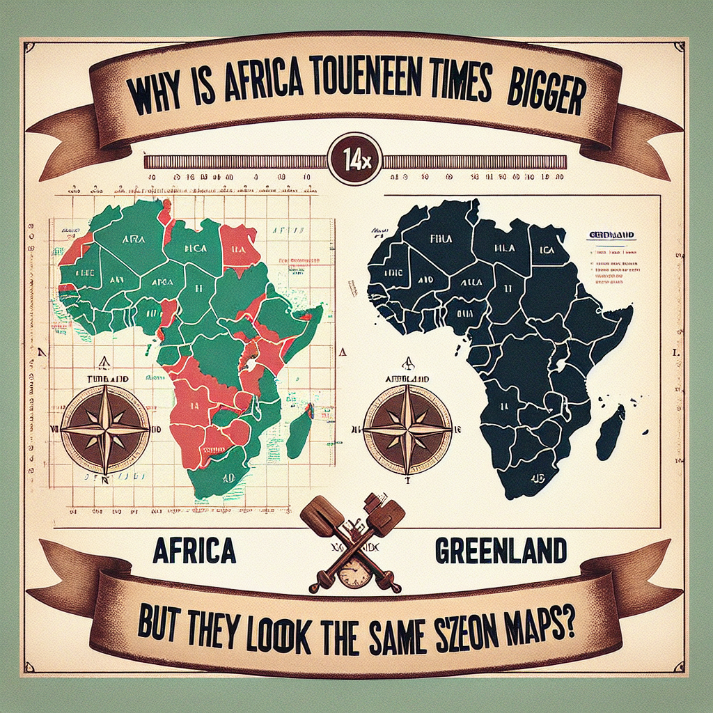 Why is Africa fourteen times bigger than Greenland, but they look the ...