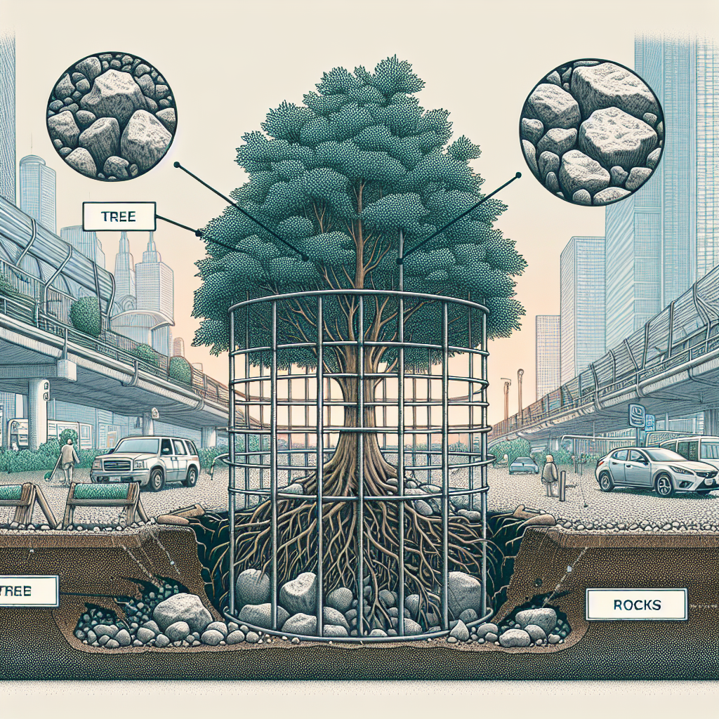 Why do some trees have a metal cage around them filled with rocks ...