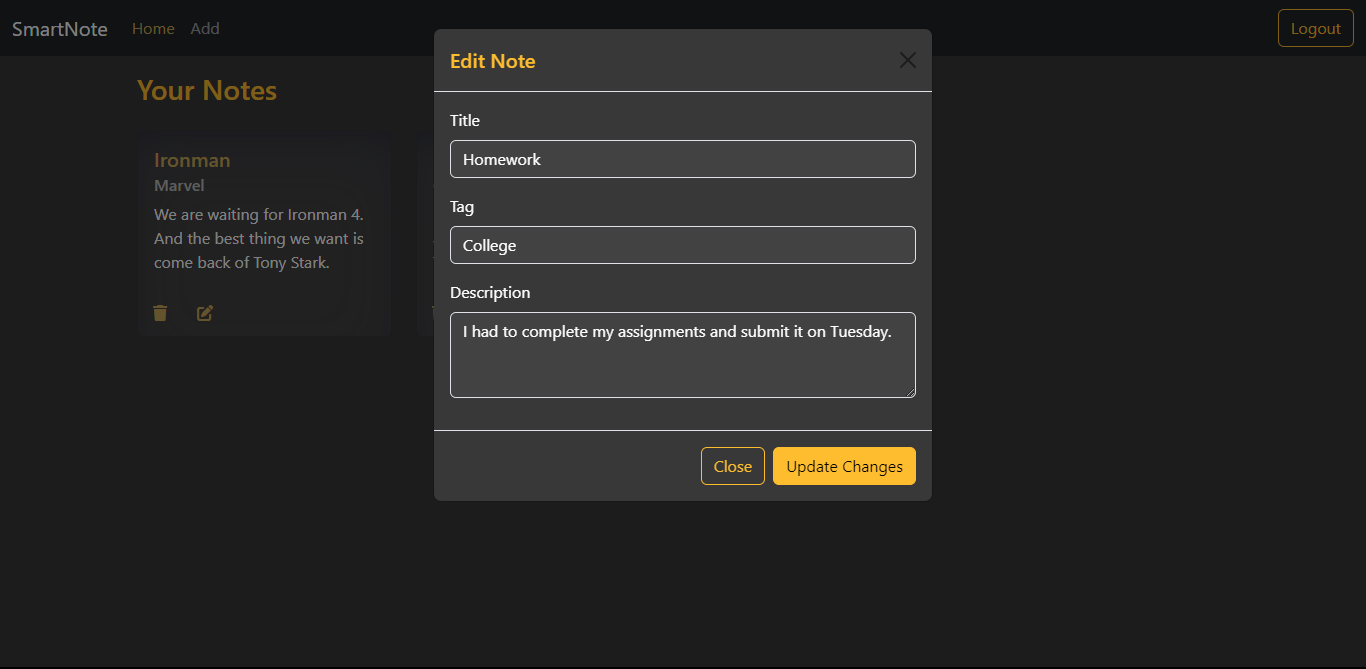 GitHub - ghanshyam7373/smartnote