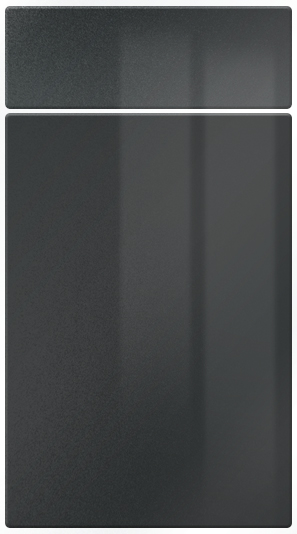 High Gloss Anthracite kitchen door finish by HOMESTYLE
