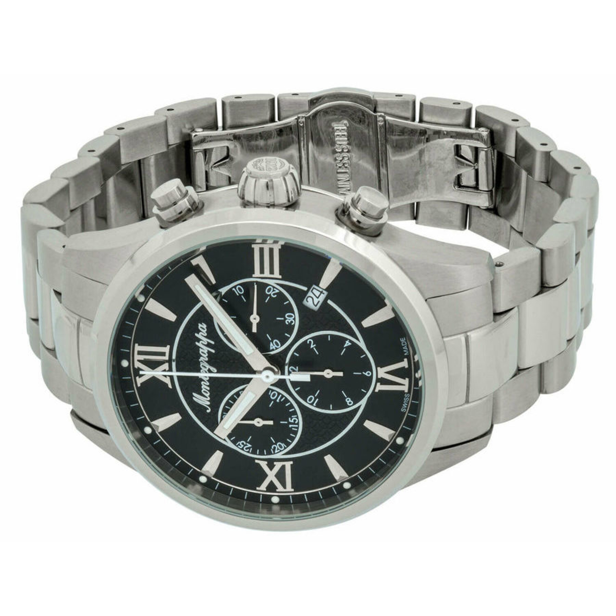 Montegrappa Fortuna Chronograph Quartz Black Dial Mens Watch IDFOWCIC