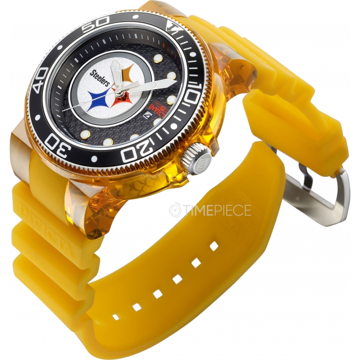 Invicta NFL Pittsburgh Steelers Quartz Silver Dial Mens Watch 41450