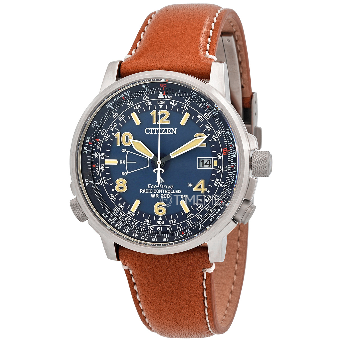 Citizen Eco-Drive Promaster Sky Perpetual World Time Blue Dial Mens ...