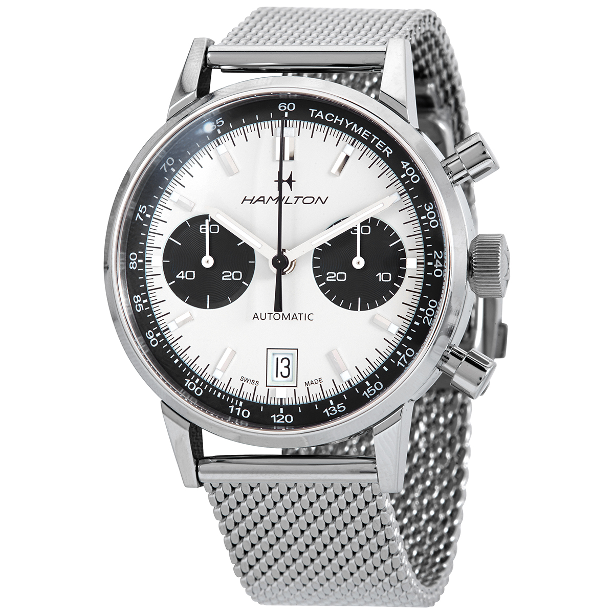 Hamilton American Classic Chronograph Automatic White Dial Mens Watch ...