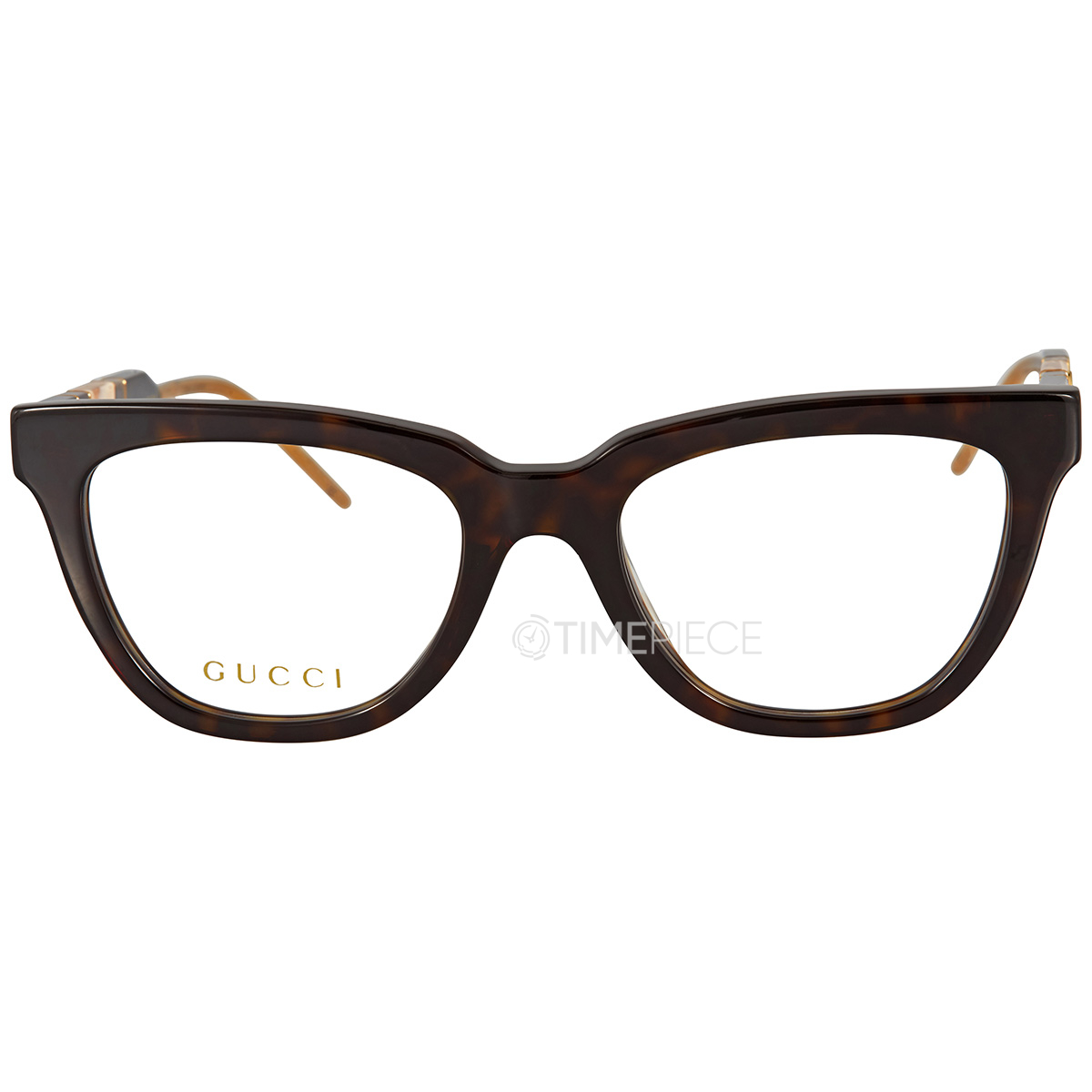 Gucci Ladies Tortoise Oval Eyeglass Frames GG0601O-005 50