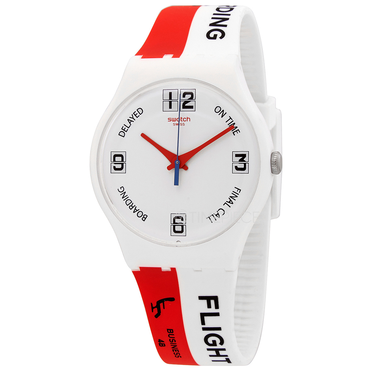 Swatch Go To Gate Quartz White Dial Mens Watch SUOW141