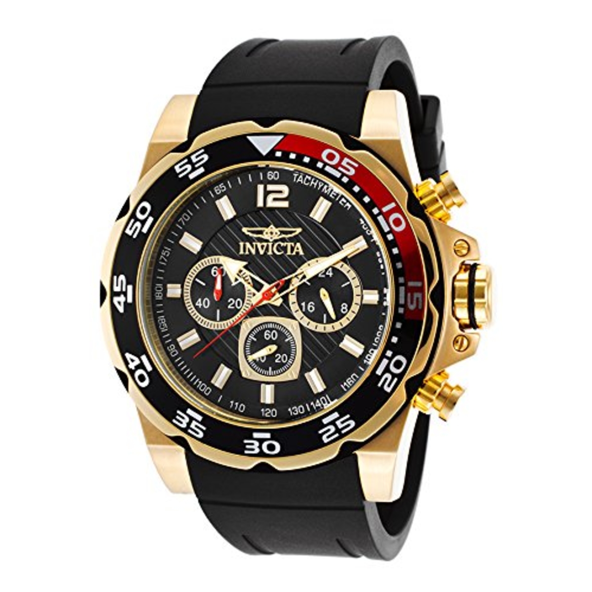 Invicta Pro Diver Chronograph Black Dial Black Coke Bezel Mens Watch 20027