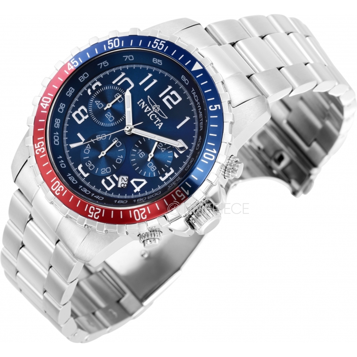 Invicta Specialty Chronograph Quartz Blue Dial Pepsi Bezel Mens Watch 39123