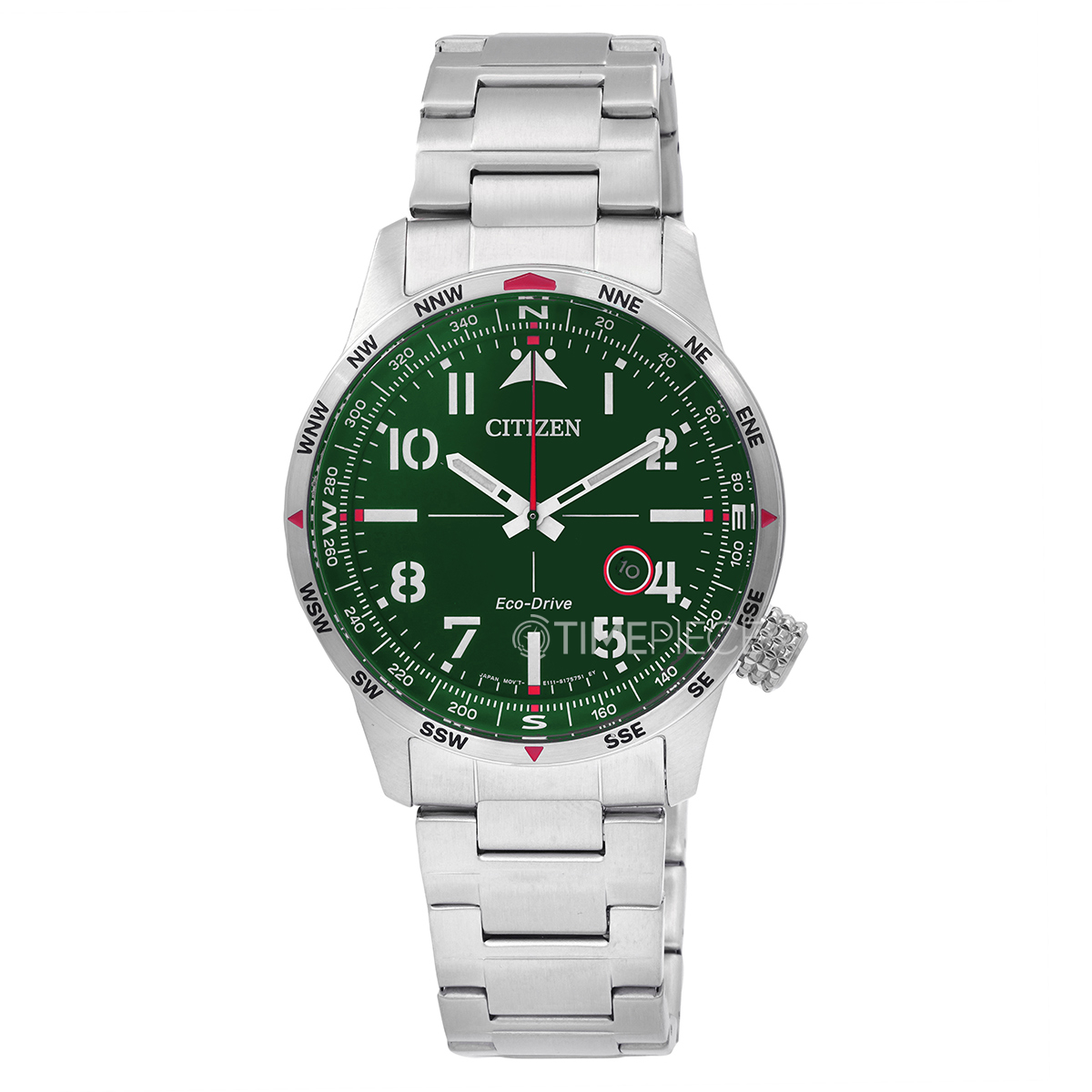 Citizen Eco-Drive Green Dial Mens Watch BM7551-84X