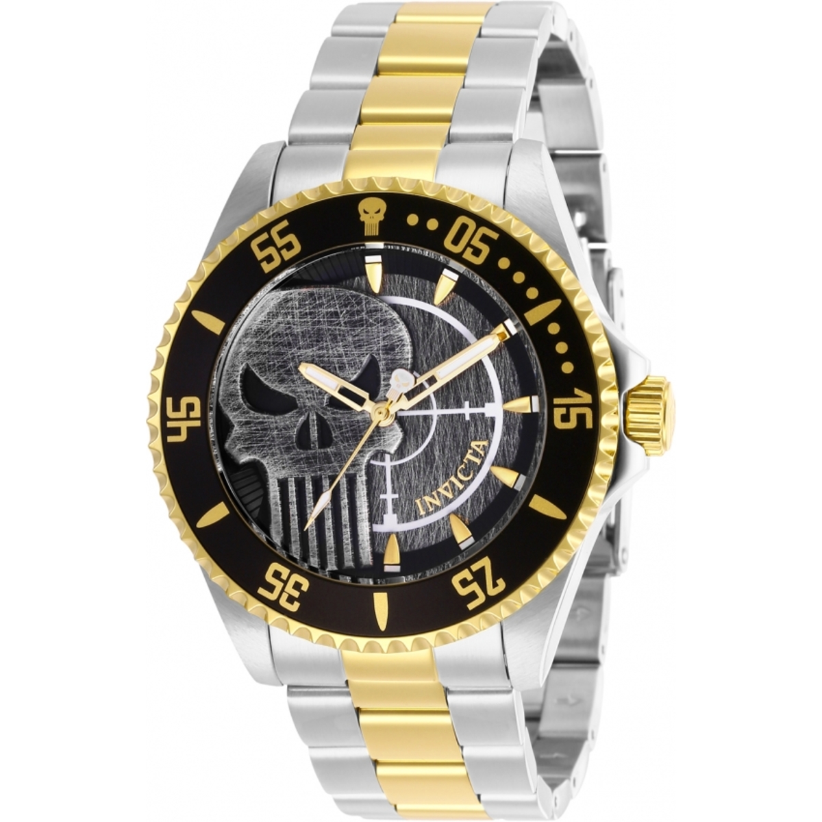 Invicta Marvel Punisher Black Dial Mens Watch 29695