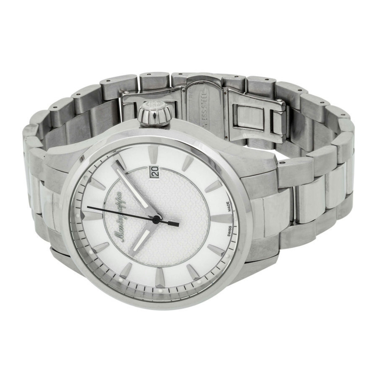 Montegrappa Fortuna Quartz Silver Dial Mens Watch IDFOWAIJ