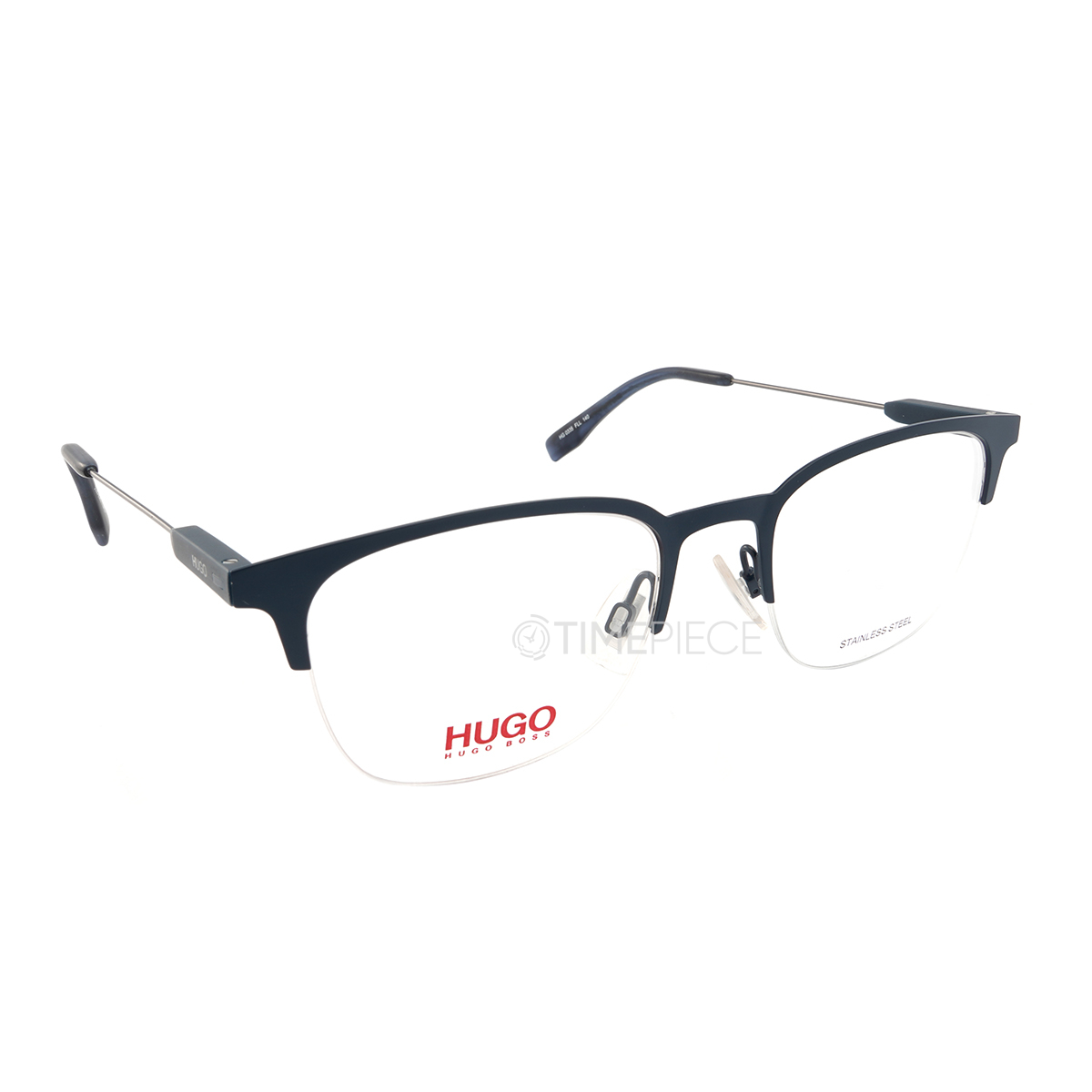 Hugo Boss Mens Blue Rectangular Eyeglass Frames HG03350FLL0051