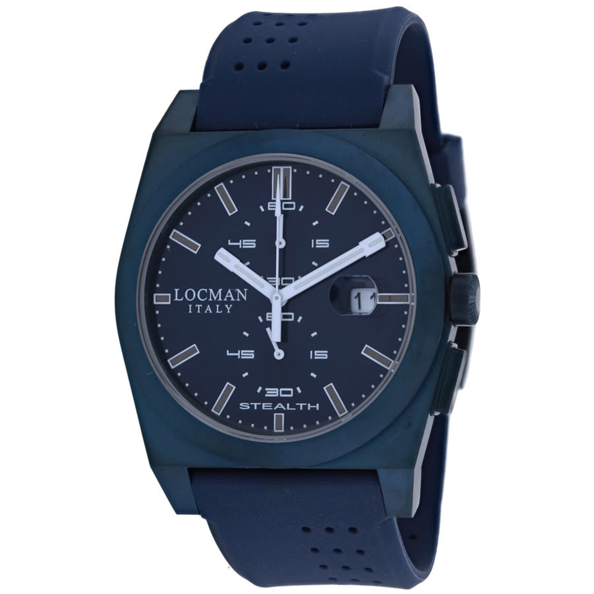 Locman Stealth Chronograph Quartz Blue Dial Mens Watch 202BLPVBLWHBL