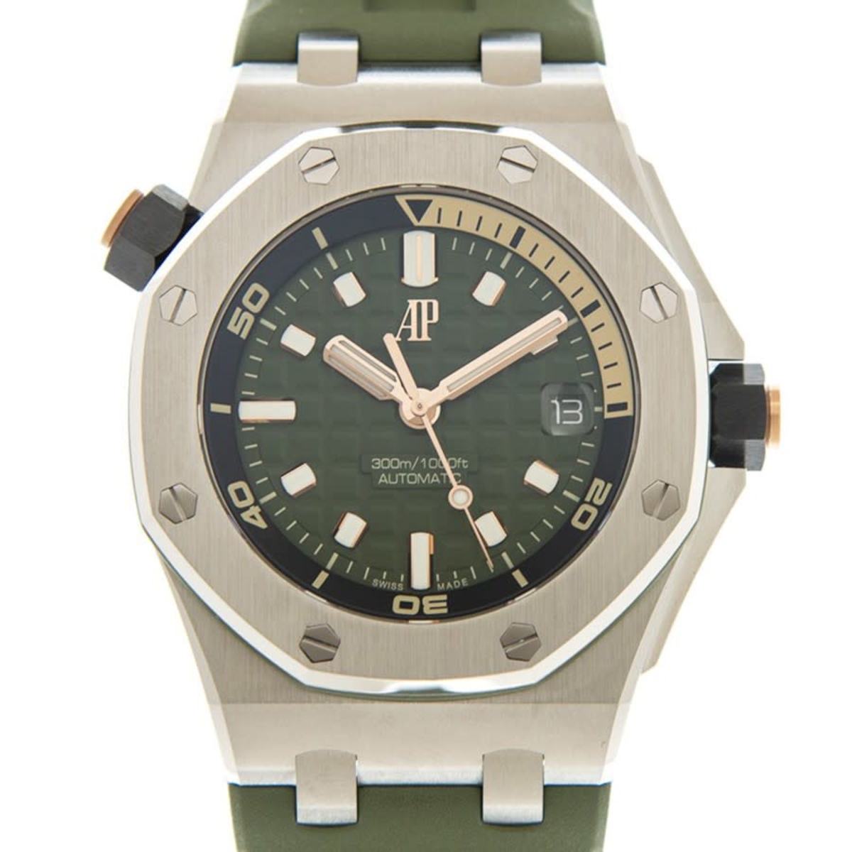 Audemars Piguet Royal Oak Offshore Automatic Green Dial Mens Watch ...
