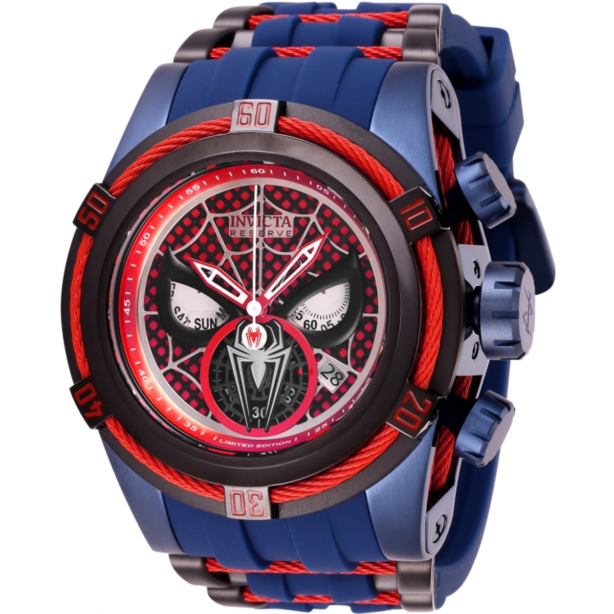 Invicta Marvel Limited Edition Spiderman Chronograph Red Dial Mens ...