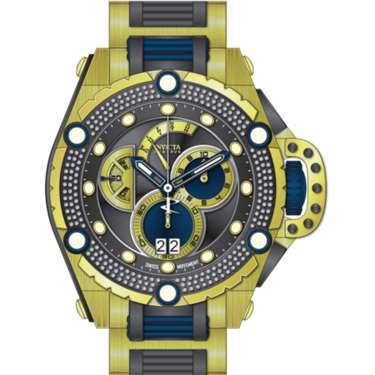 Invicta Flying Fox Chronograph Quartz Diamond Mens Watch 39693