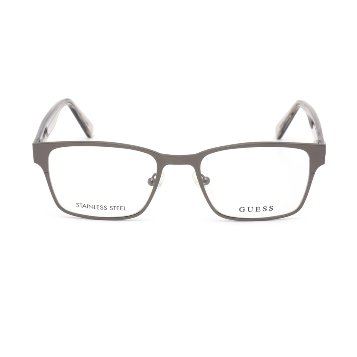 Guess Mens Gunmetal Rectangular Eyeglass Frames GU199400952