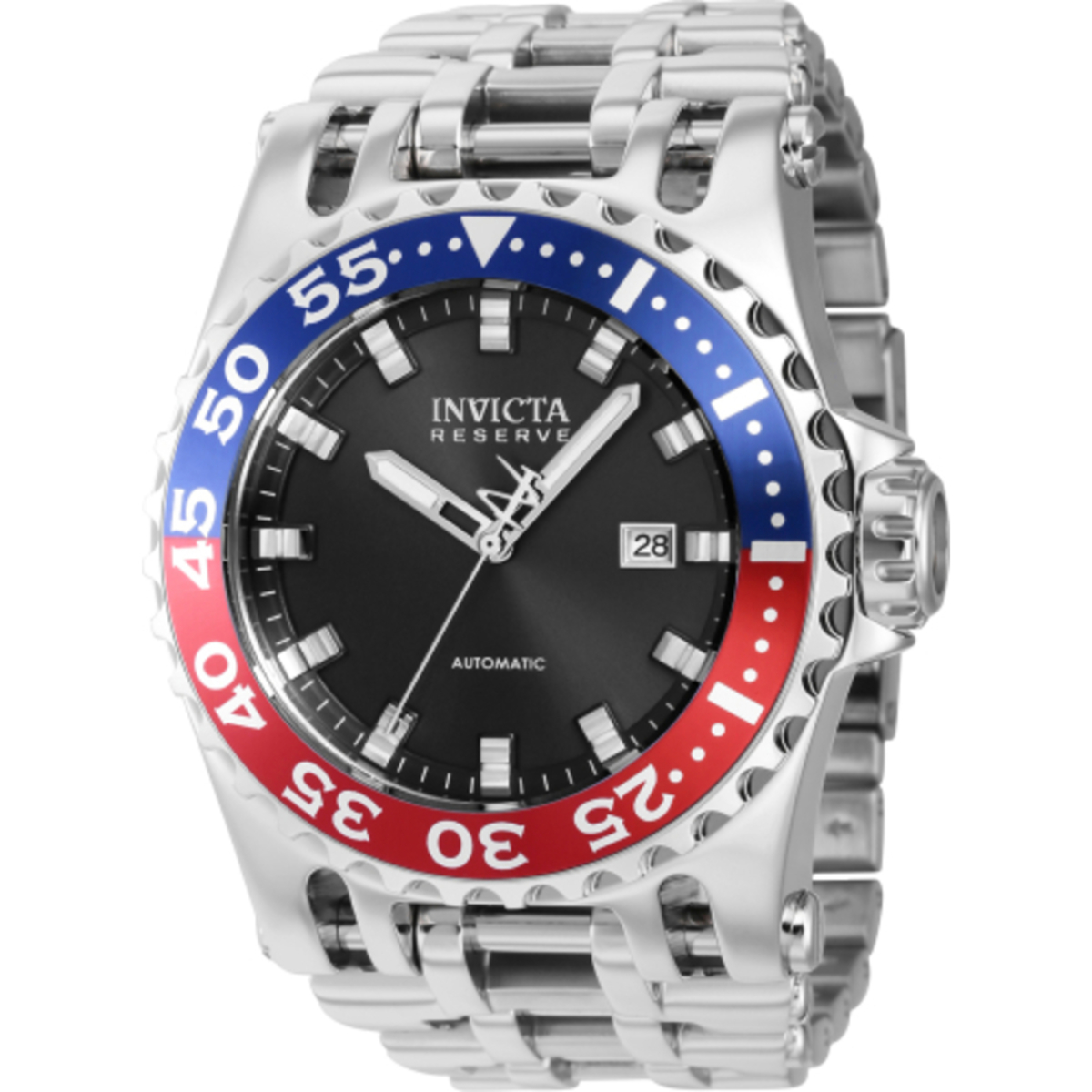 Invicta Reserve Automatic Black Dial Pepsi Bezel Mens Watch 38704