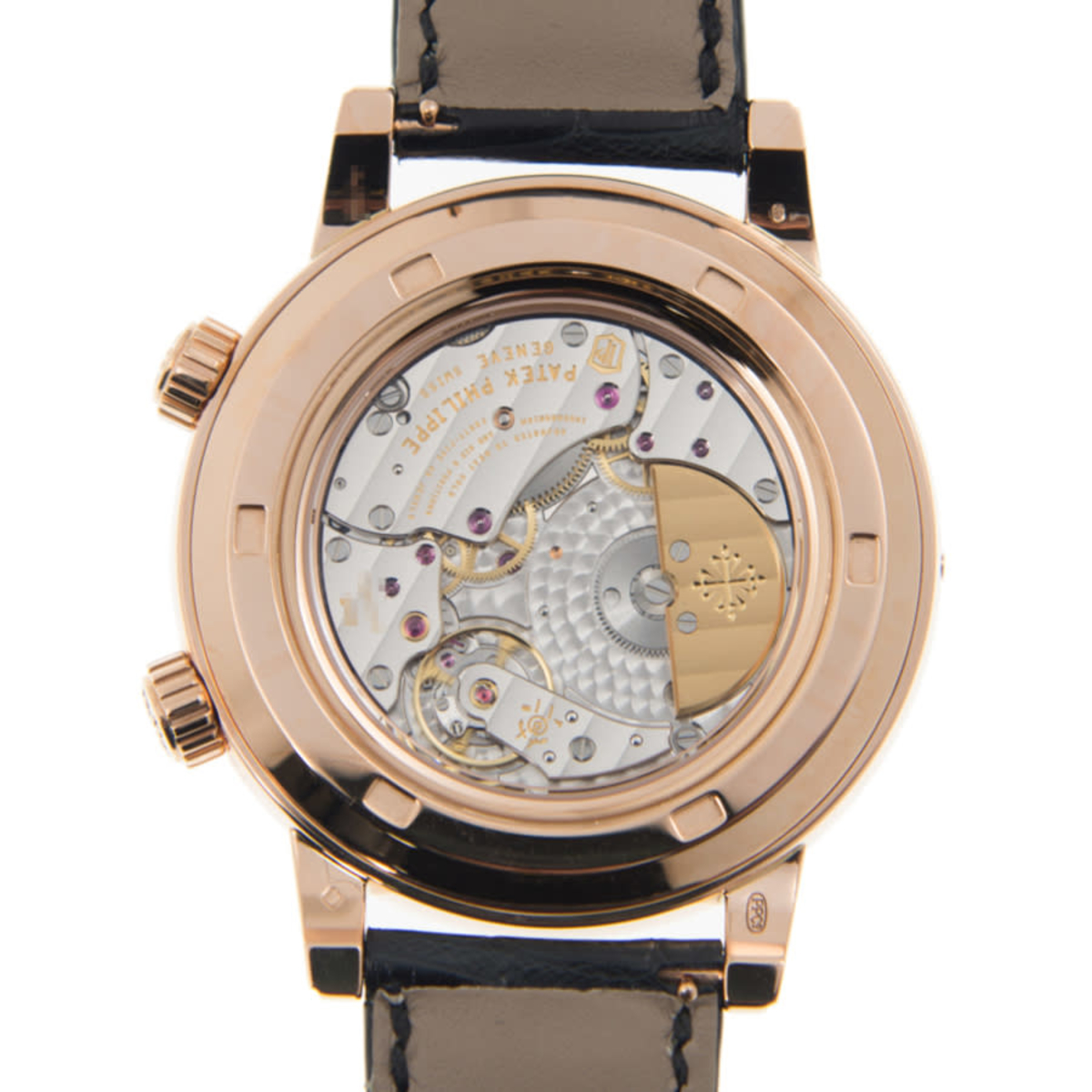 Patek Philippe Grand Complications Diamond Black Dial Mens Watch 6104R-001