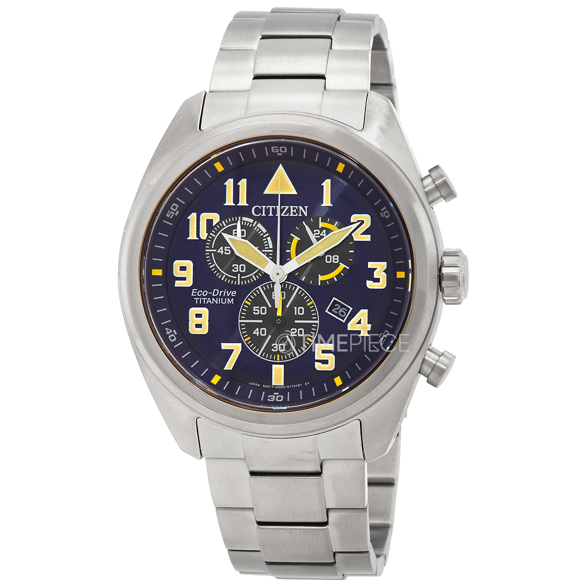Citizen Garrison Eco-Drive Chronograph Blue Dial Mens Watch AT2480-81L