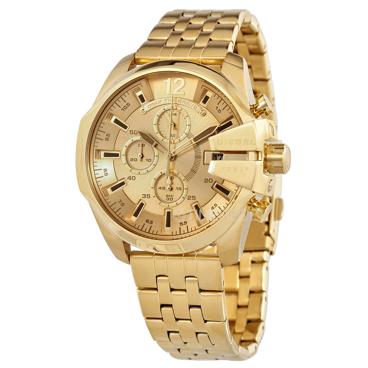 Diesel Baby Chief Chronograph Quartz Gold Dial Mens Watch DZ4565