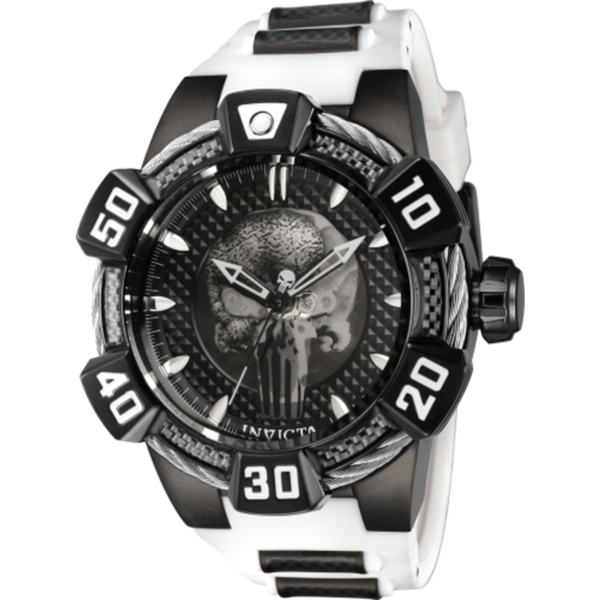 Invicta Marvel Punisher Automatic Silver Dial Mens Watch 41016