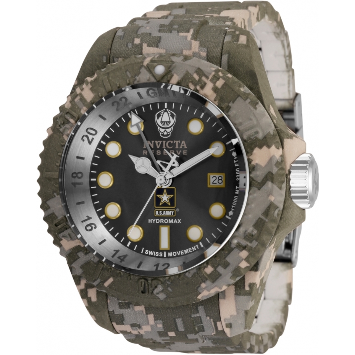Invicta U.S. Army Quartz Grey Dial Mens Watch 34577