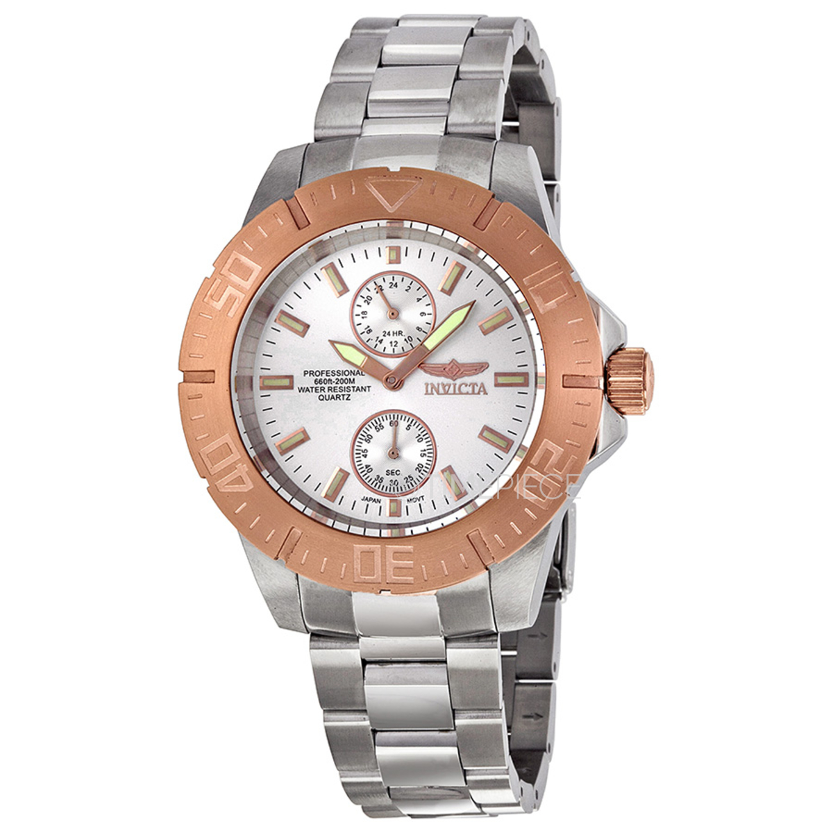 Invicta Pro Diver Ocean Baron GMT Silver Dail Mens Watch 14057