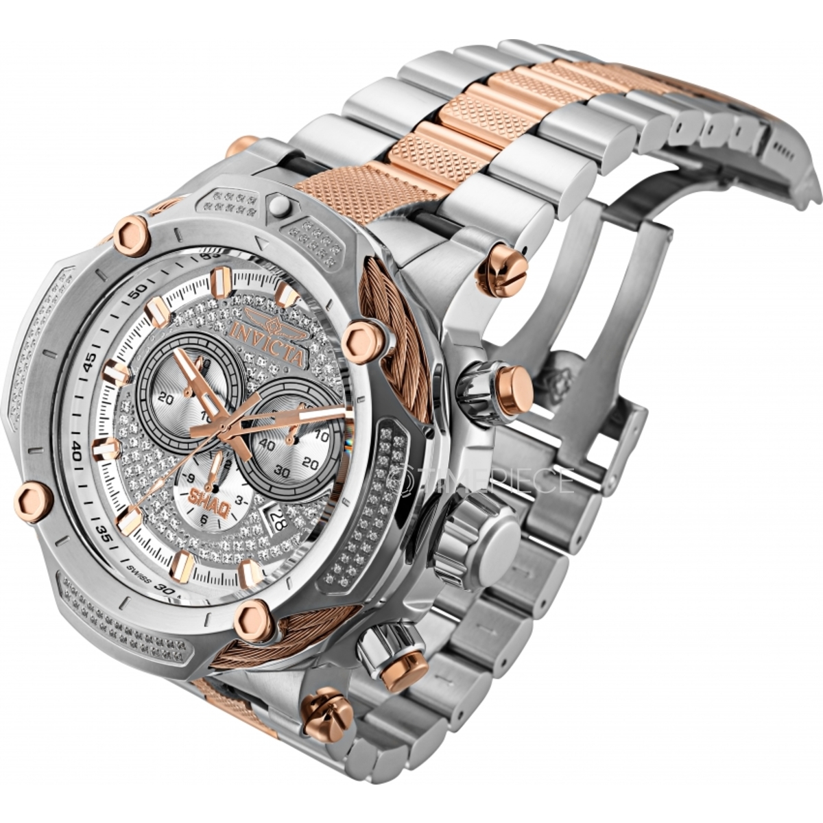 Invicta SHAQ Chronograph Quartz Silver Dial Mens Watch 33674