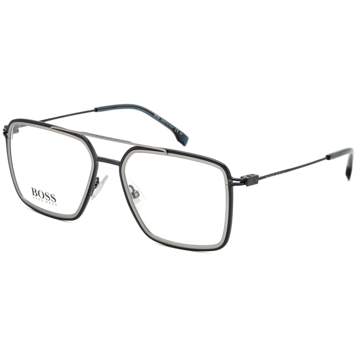 Hugo Boss Mens Blue Rectangular Eyeglass Frames BOSS12320DTY0055