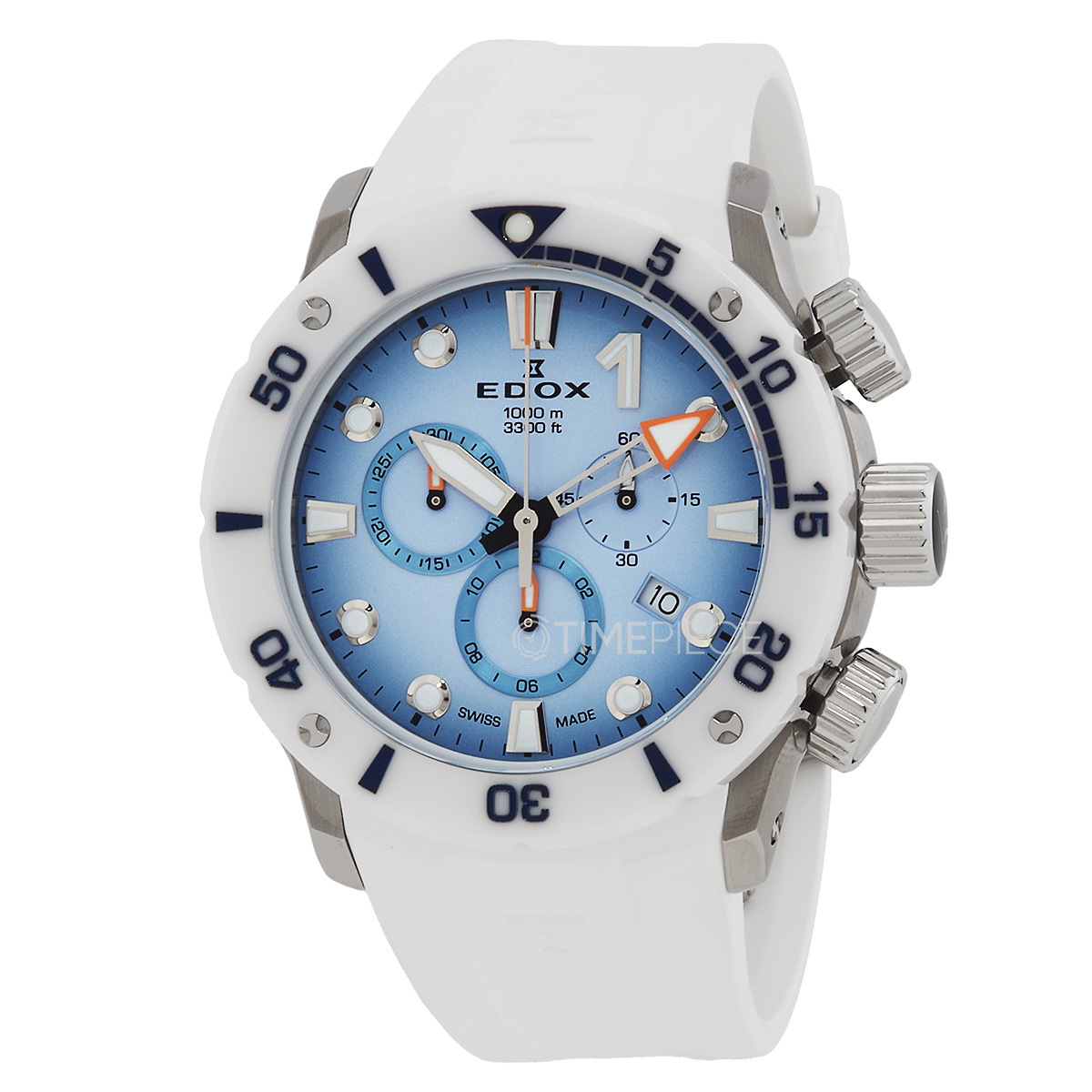 Edox CO-1 Chronograph Quartz Blue Dial Mens Watch 10242 TINB BUICDNO