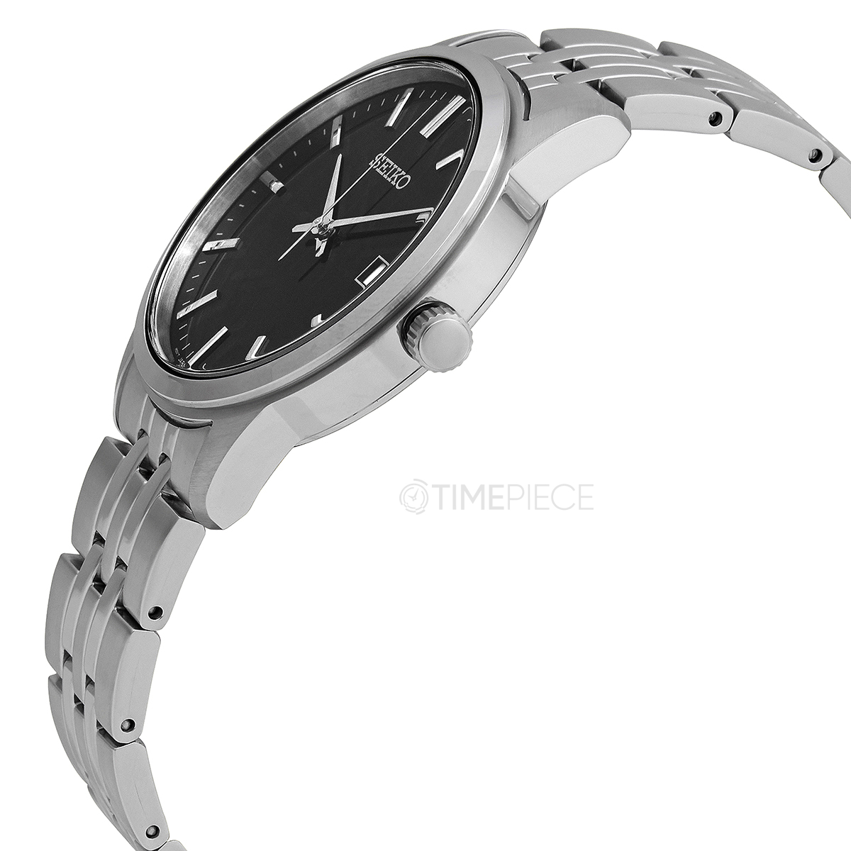 Seiko Essential Quartz Black Dial Mens Watch SUR401