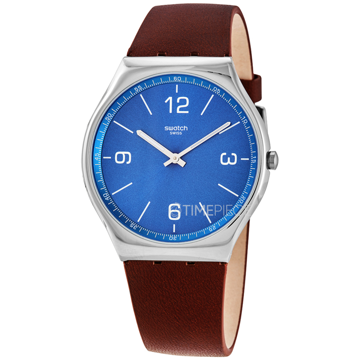 Swatch SKINWIND Sun-brushed Blue Dial Mens Watch SS07S101